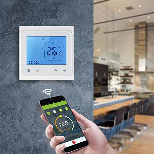 Decdeal Raumthermostat 5A Programmierbare Wifi LCD Digital Display Touchscreen Thermostat mit ...